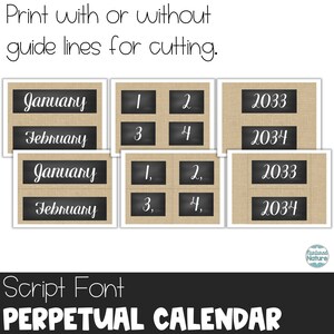 2024 Flip Calendar Classroom, 2024 Printable Calendar Display, 2024 ...
