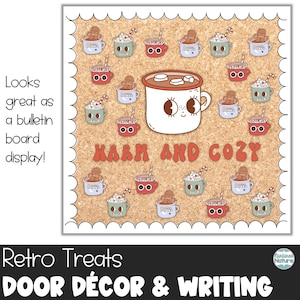 Christmas Classroom Door Decoration, Holiday Bulletin Board, Retro ...