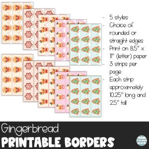 Christmas Bulletin Board Border, Gingerbread Bulletin Board, Christmas ...