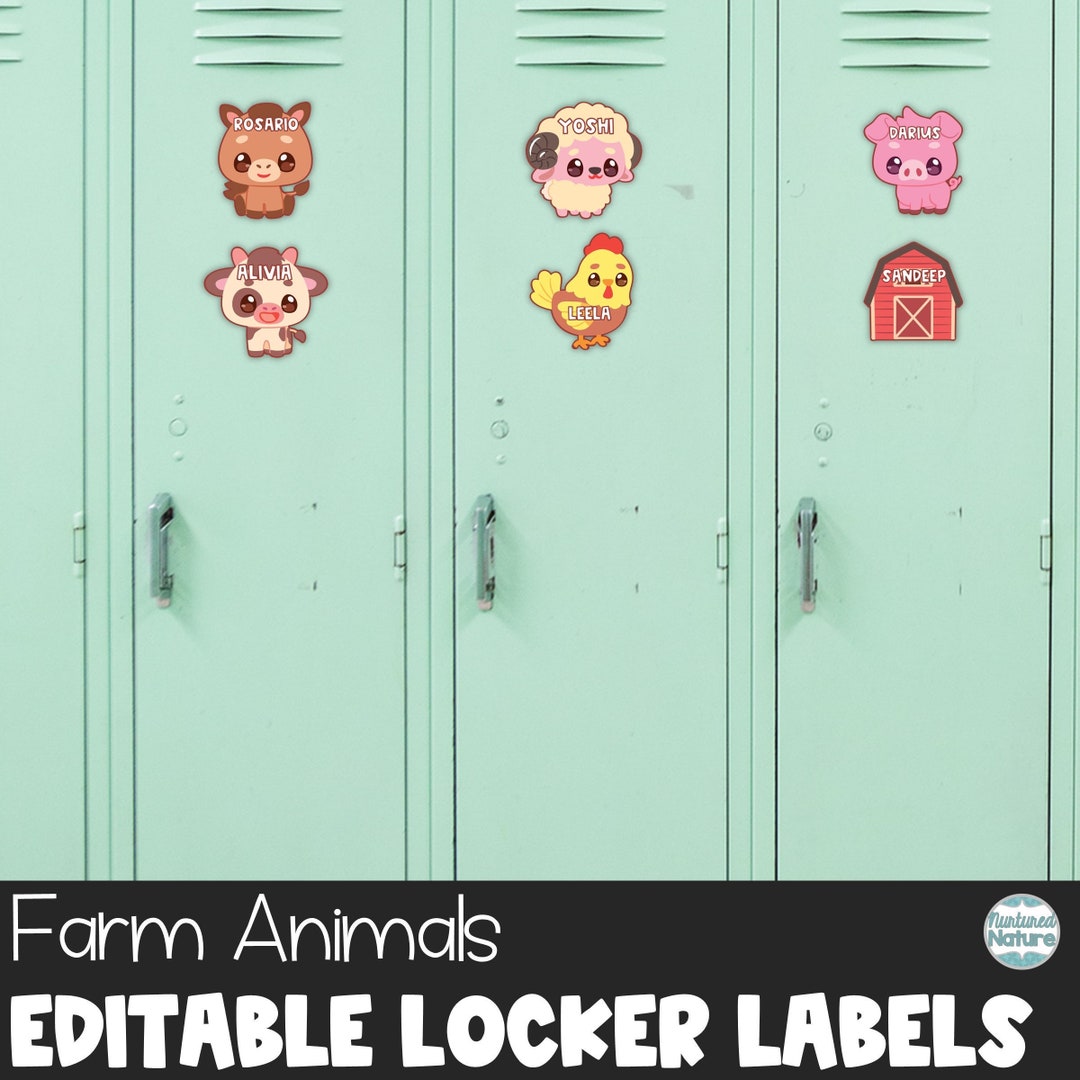Editable Name Tags for School, Farm Animal Printables, Cubby Tags ...