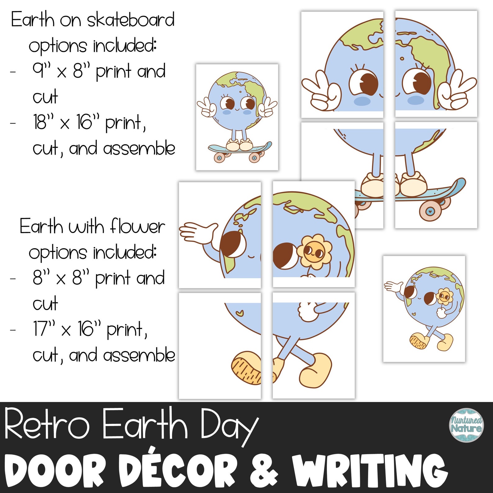Earth Day Door Decoration Classroom, Retro Classroom Decor Bundle ...
