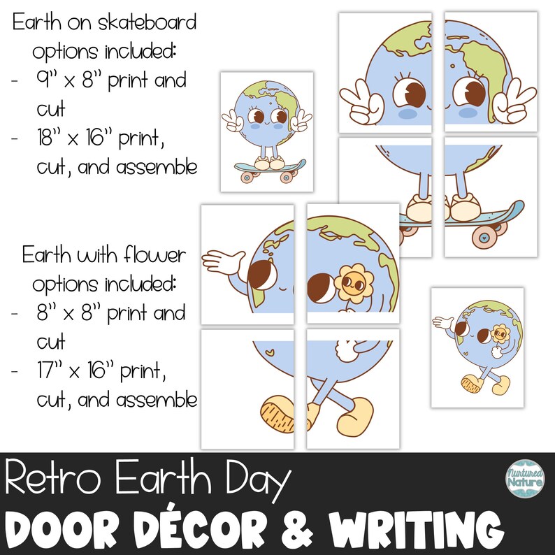 Earth Day Door Decoration Classroom, Retro Classroom Decor Bundle ...