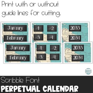 2024 Flip Calendar Classroom, 2024 Printable Calendar Display, 2024 ...