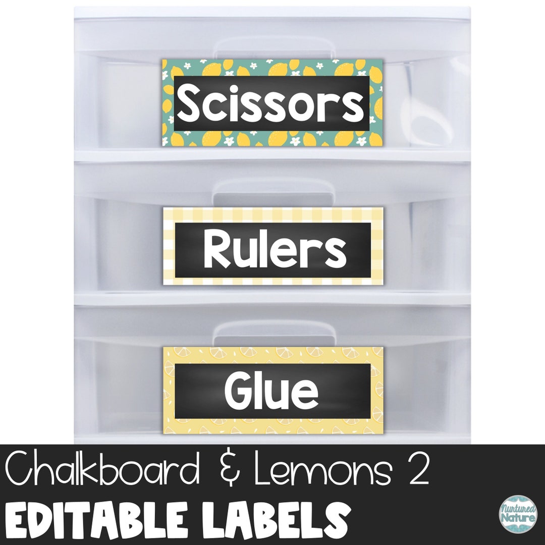 Classroom Labels Editable, Lemon Classroom Decor, Farmhouse Classroom ...