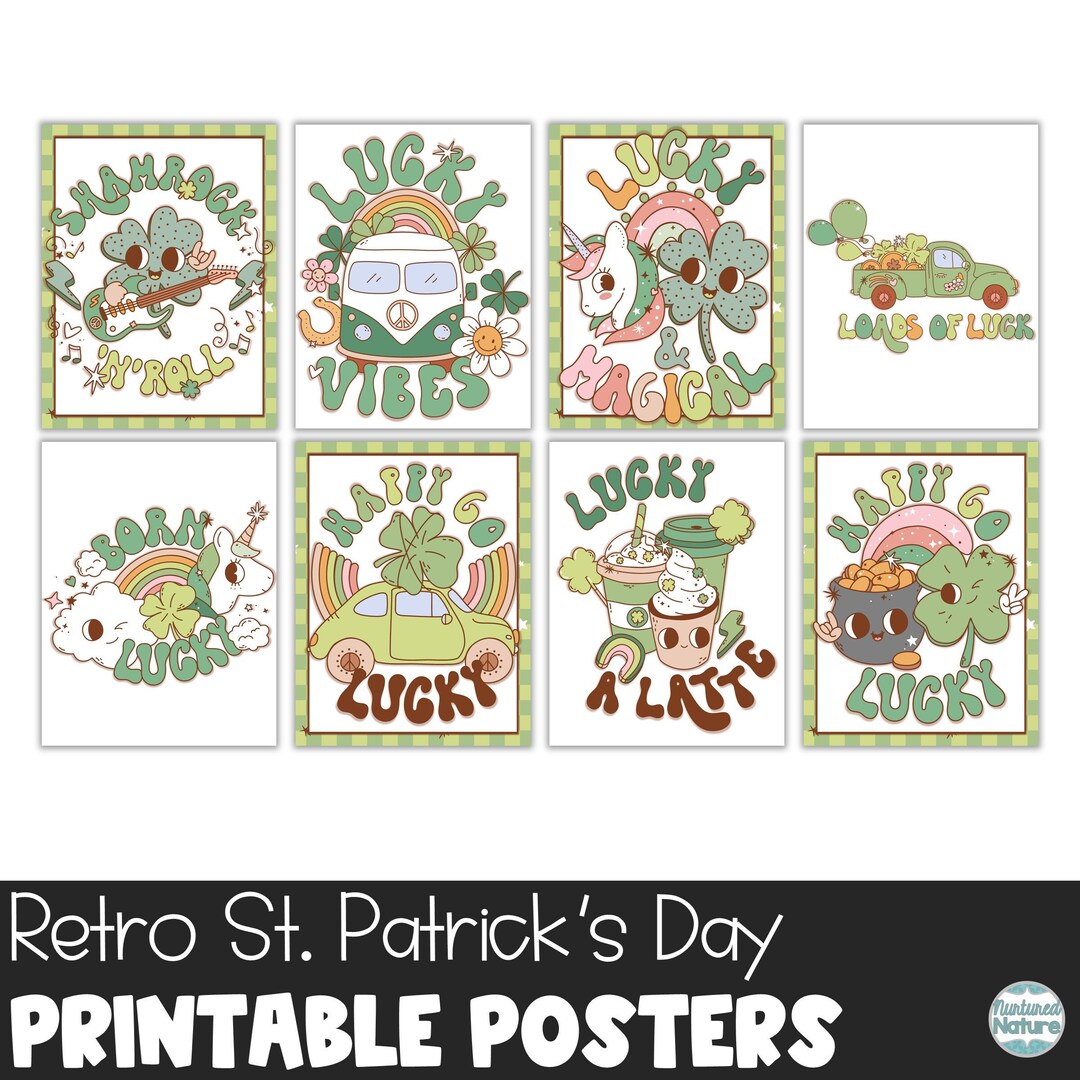 St. Patrick’s Day Bulletin Board Kit, Retro Poster Digital Download ...