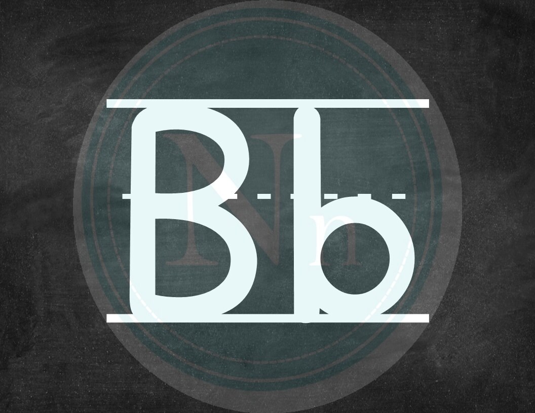 Lined Chalkboard Alphabet ABC Poster Set Printable Farmhouse - Etsy