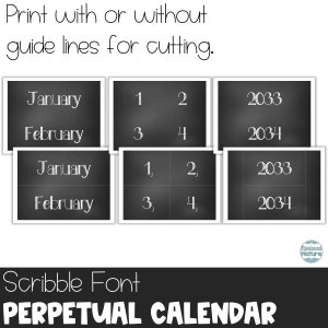 2024 Flip Calendar Classroom, 2024 Printable Calendar Display ...