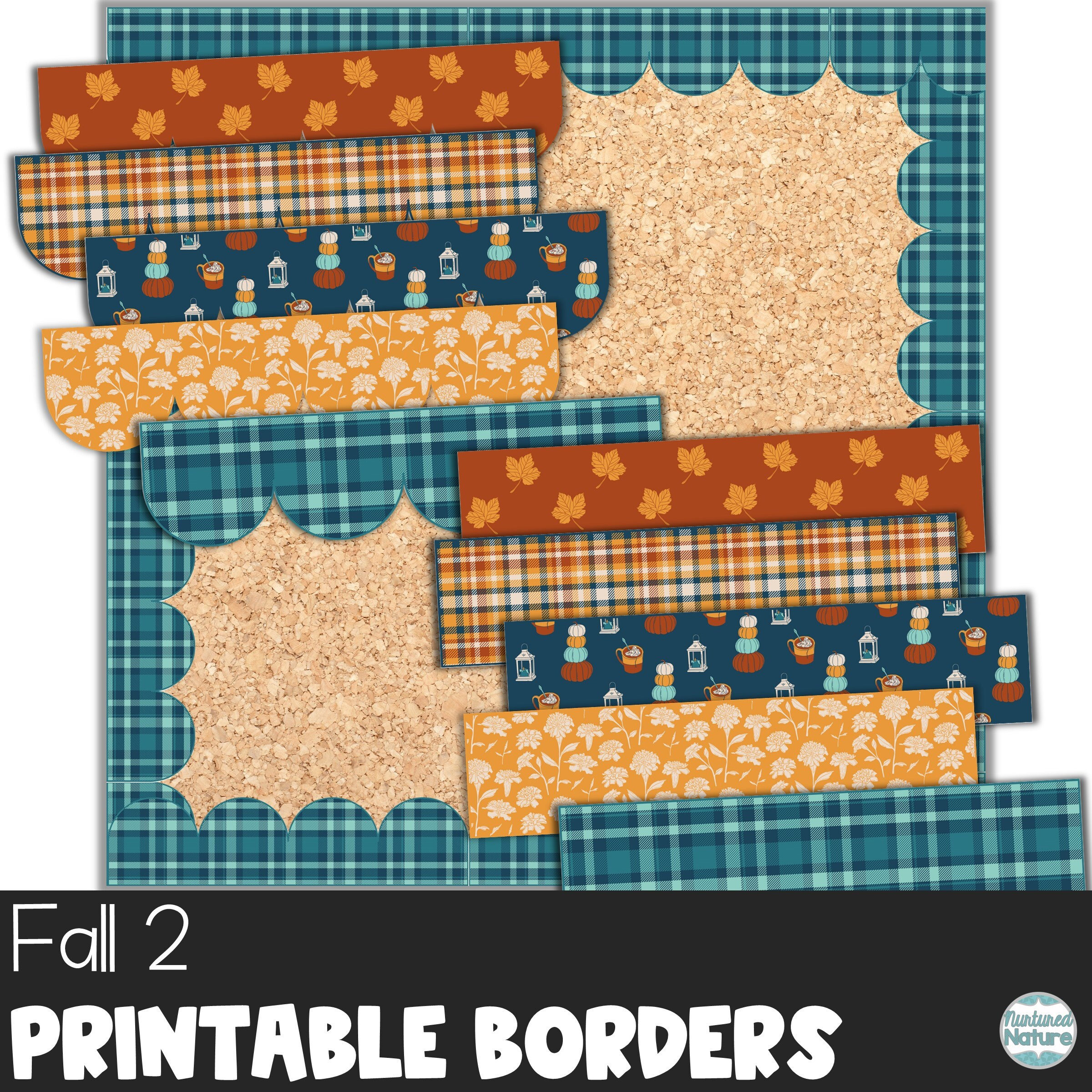 Printable Bulletin Board Borders Fall Classroom Decor - Etsy