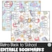 Editable Name Bookmarks, Back to School Gift for Students, Retro ...