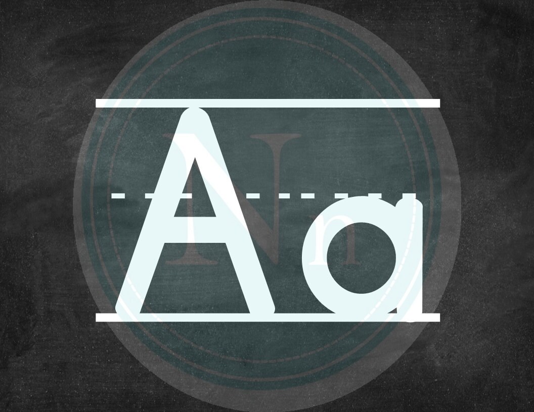 Lined Chalkboard Alphabet ABC Poster Set Printable Farmhouse - Etsy