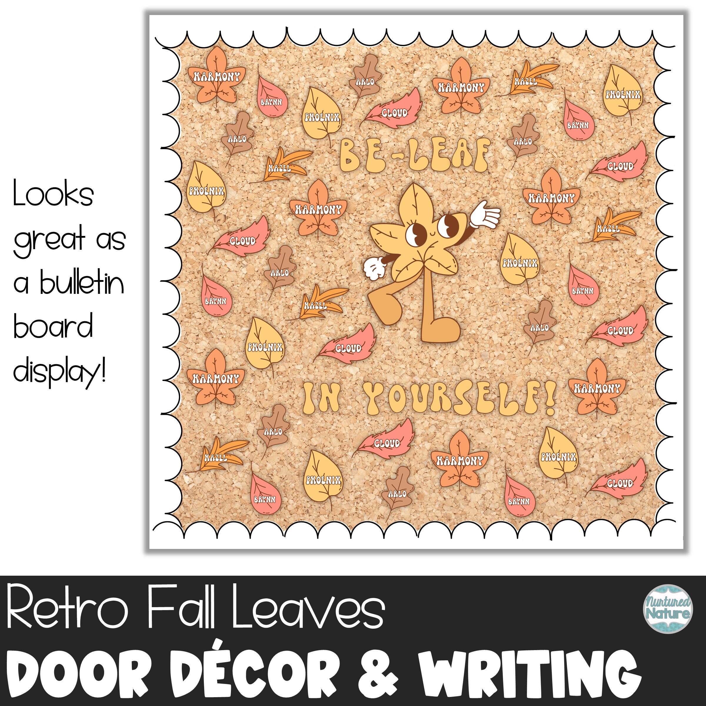 Fall Classroom Door Decor, Autumn Leaves Bulletin Board, Editable ...