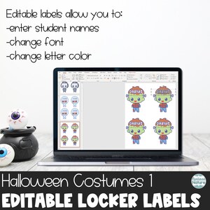Editable Name Tags for School, Halloween Name Tags Printable, Cubby ...