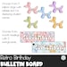 Birthday Bulletin Board Printable, Retro Balloon Dog, Back to School ...