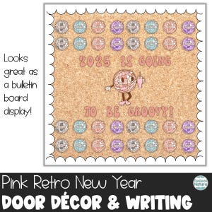 New Year Classroom Door Decoration, Retro New Year, Disco Ball ...