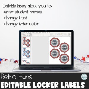 Editable Name Tags for School, Retro Classroom Decor, Cubby Tags, Paper ...