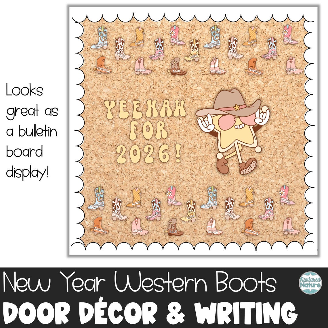 Retro Western Bulletin Board Kit, Western Theme Classroom Decor, 2026 ...