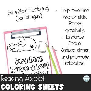 Read Across America Week Printable Coloring Pages for Kids, Axolotl ...