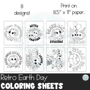 Earth Day Coloring Pages for Kids, Printable Coloring Pages, Spring ...