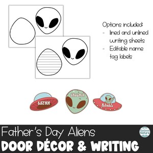 Retro Fathers Day Door Decorations for Classroom, Space Theme Bulletin ...