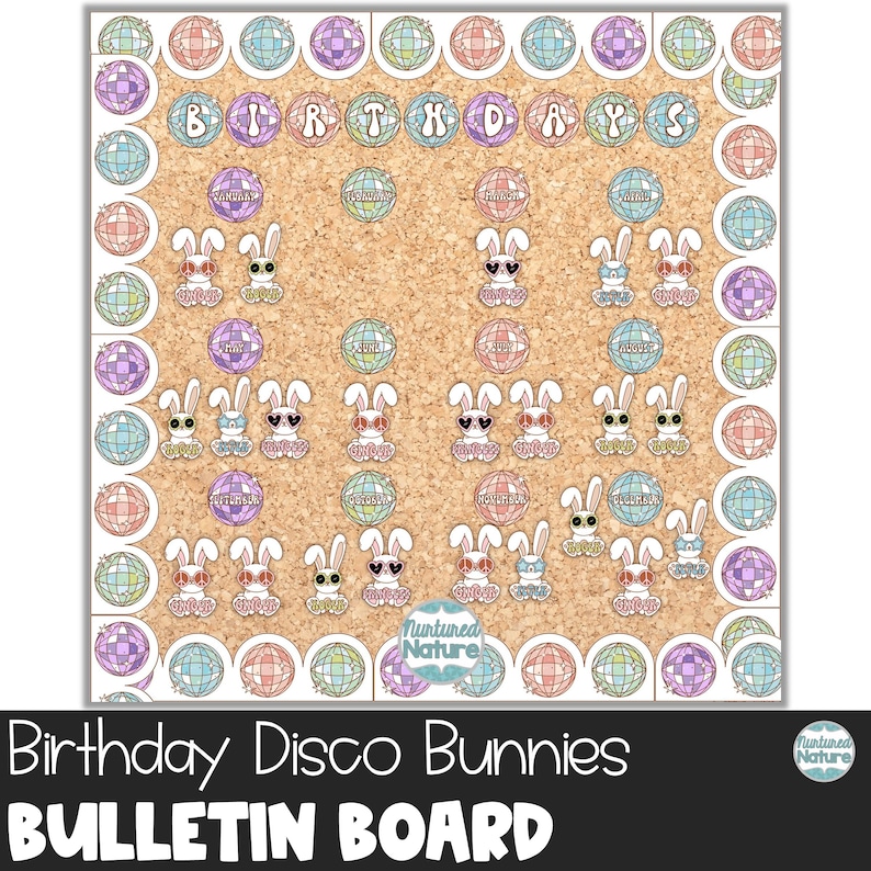 Birthday Bulletin Board for Classroom, Retro Disco Ball, Groovy ...