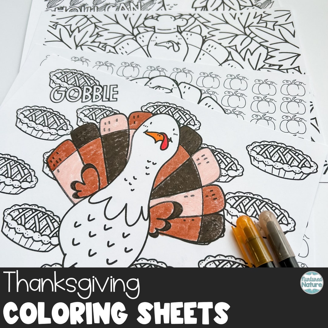 Thanksgiving Coloring Pages for Kids, Turkey Printable, Thanksgiving ...