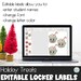 Editable Name Tags for School, Retro Christmas Downloads, Hot Cocoa ...