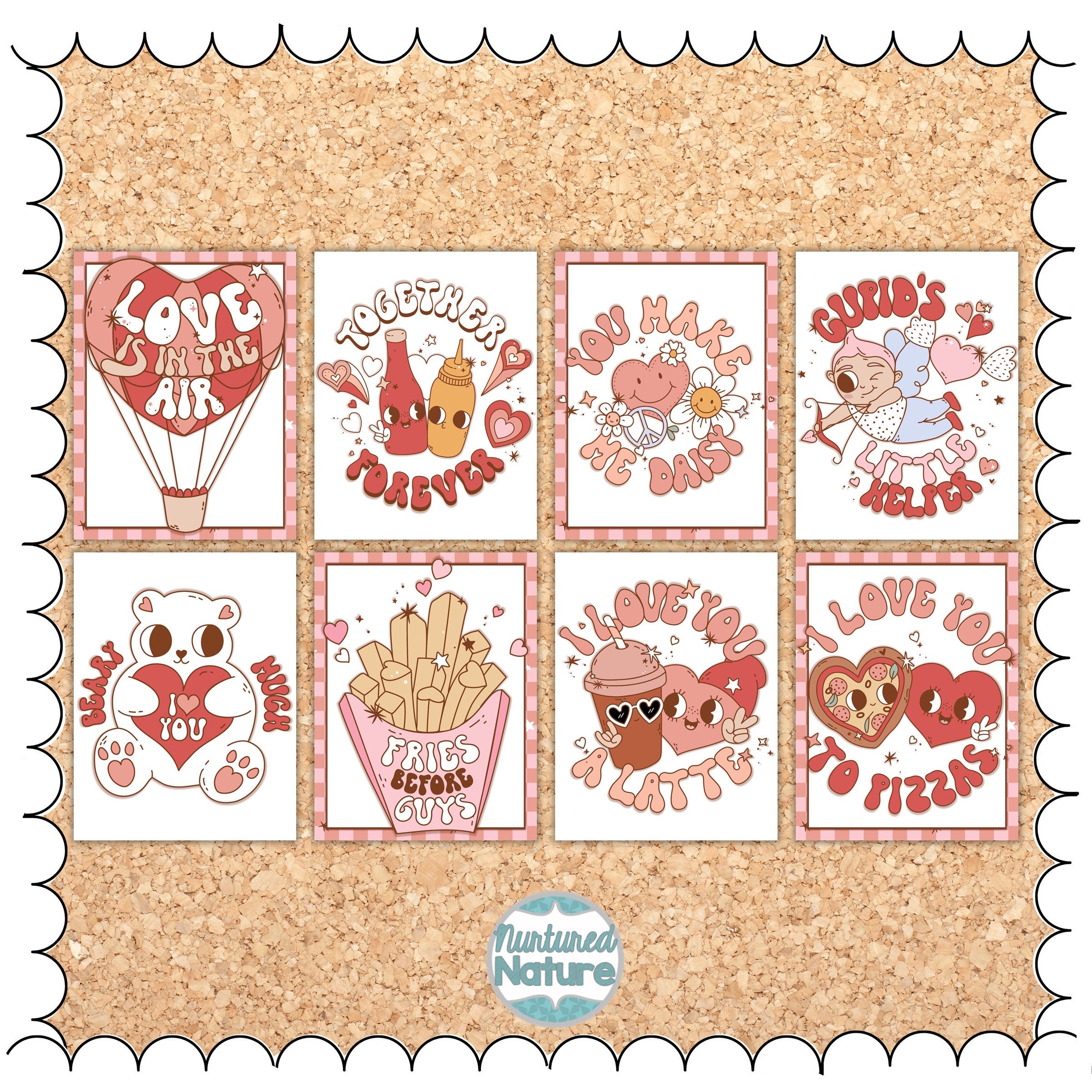 Valentine’s Day Bulletin Board Kit, Retro Poster Digital Download ...