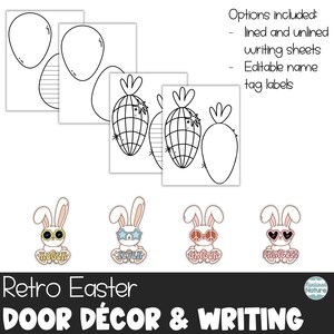 Easter Door Decor for Classroom, Retro Classroom Decor Bundle, Easter ...