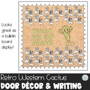 Retro Western Bulletin Board Kit, Western Theme Classroom Decor, Back ...