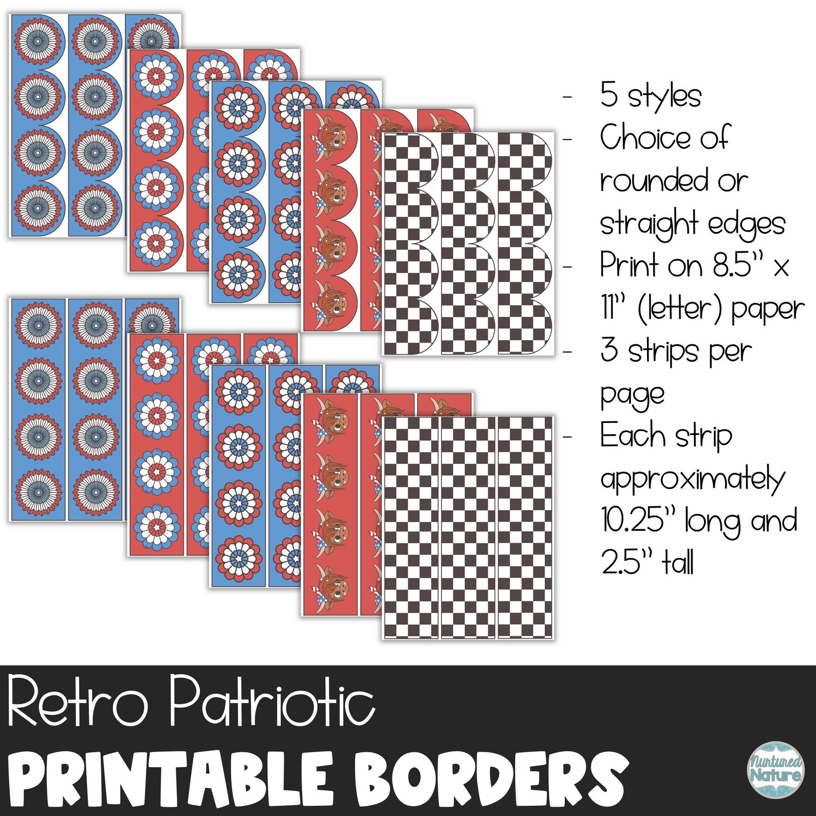 Printable Bulletin Board Border, Retro Classroom Decor, Paper Fans ...