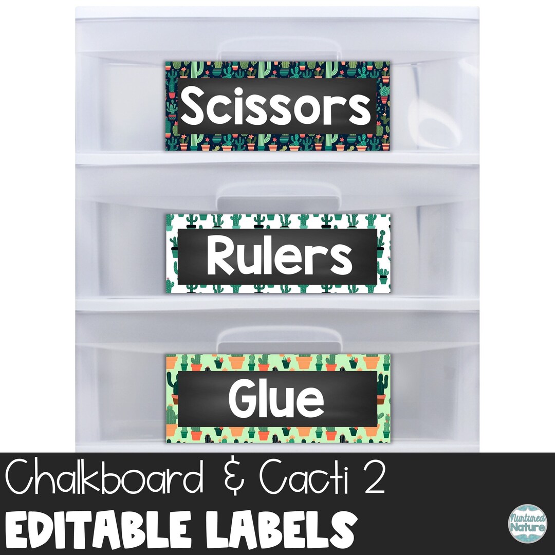 Classroom Labels Editable, Farmhouse Classroom Decor, Cactus Printable ...
