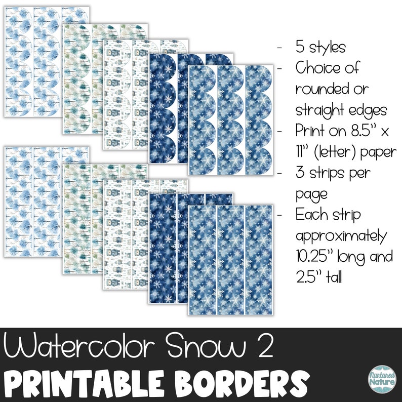 Winter Bulletin Board Border, Watercolor Classroom, Polar Bear Bulletin ...