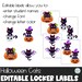 Halloween Name Tags Printable, Halloween Cat Tag, Editable Name Tags ...
