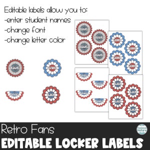 Editable Name Tags for School, Retro Classroom Decor, Cubby Tags, Paper ...
