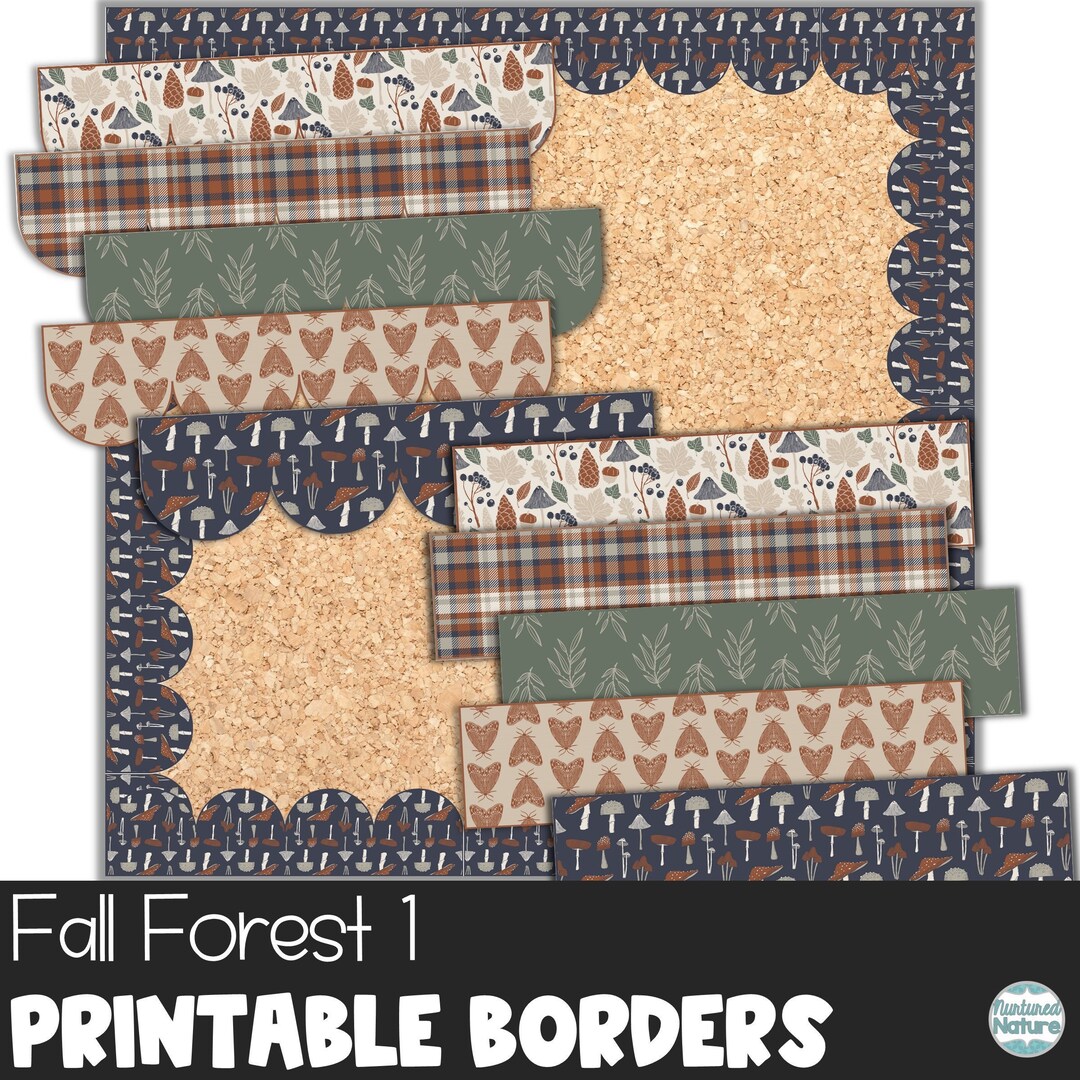 Printable Bulletin Board Borders, Fall Classroom Decor, Thanksgiving ...