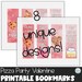Valentine’s Day Printable Bookmarks Cards, Pizza Party Favors ...