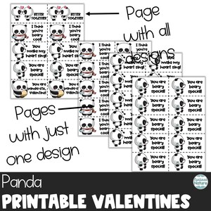 Panda Valentines, Panda Valentine’s Day Cards, Valentines Day Cards for ...