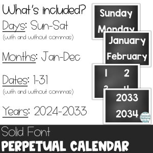 Chalkboard Classroom Decor Bundle, Farmhouse, 2025 Flip Calendar ...