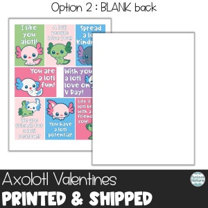 Axolotl Valentine’s Day Cards for Kids Classrooms, Valentines Day Party ...