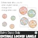 Editable Name Tags for School, Retro Disco Ball, Cubby Tags, Locker ...