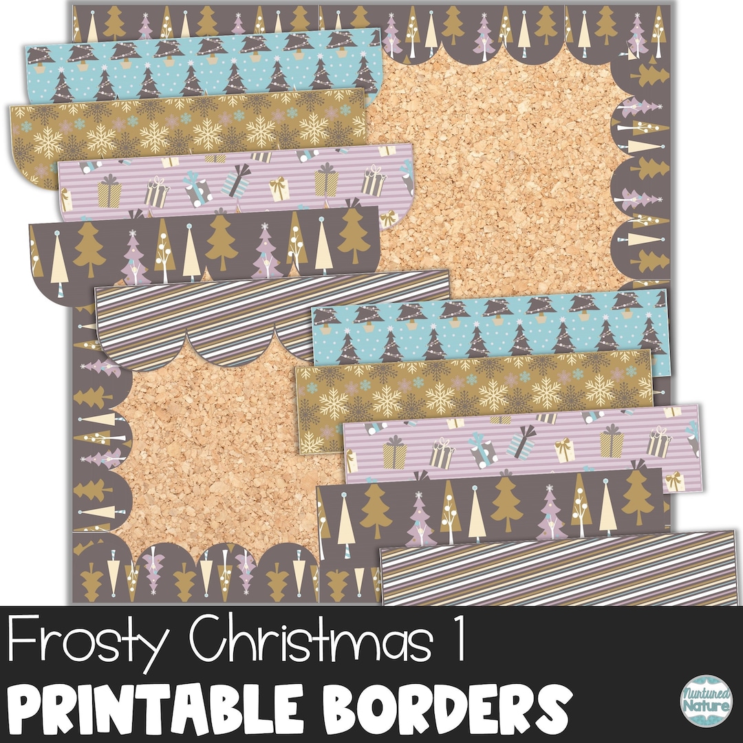 Christmas Bulletin Board Border, Snowflake Printable, December Bulletin ...