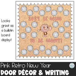New Year Classroom Door Decoration, Retro New Year, Disco Ball ...