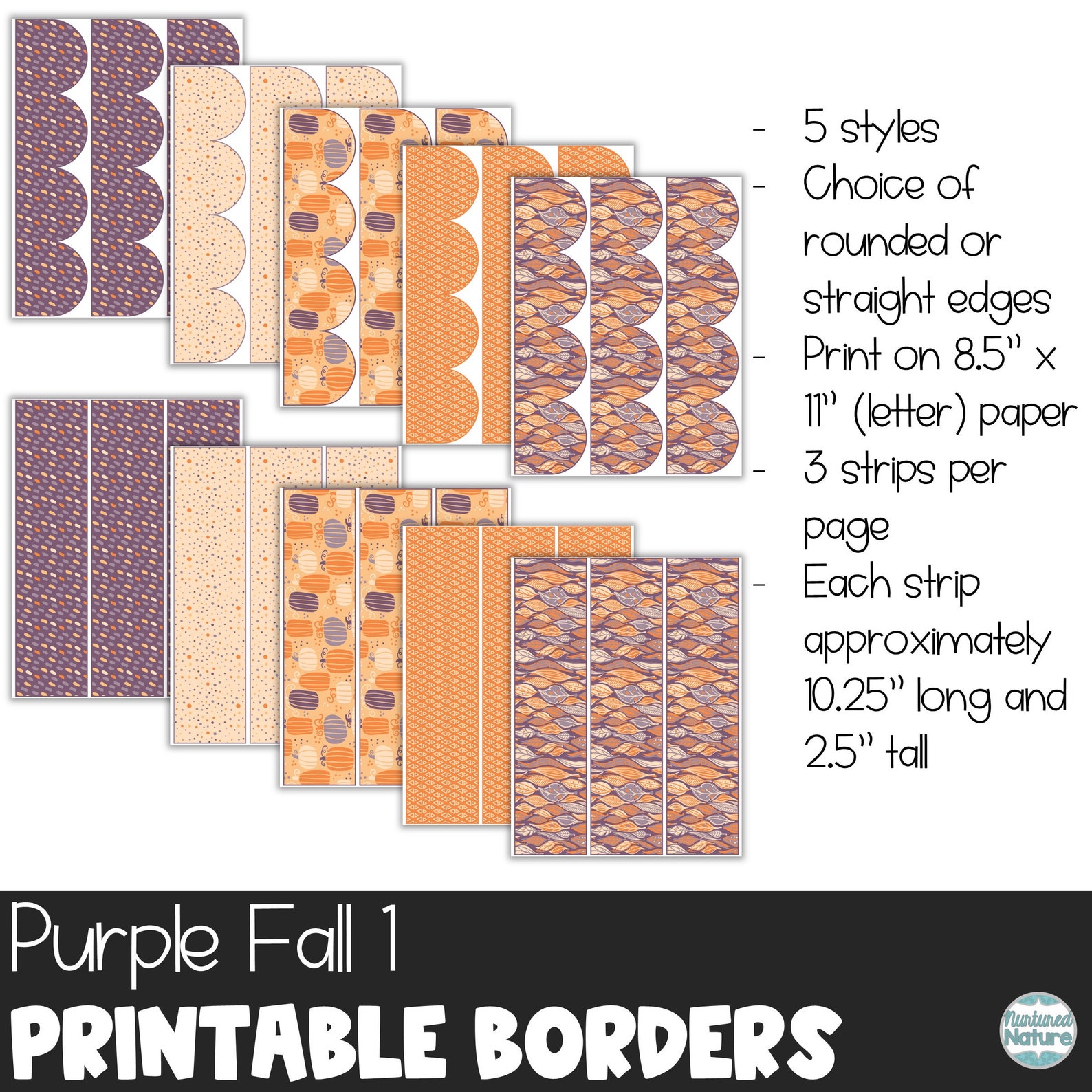 Printable Bulletin Board Borders, Fall Classroom Decor, Thanksgiving ...