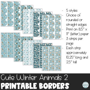 Winter Bulletin Board Border, Winter Woodland Animals, January Bulletin ...