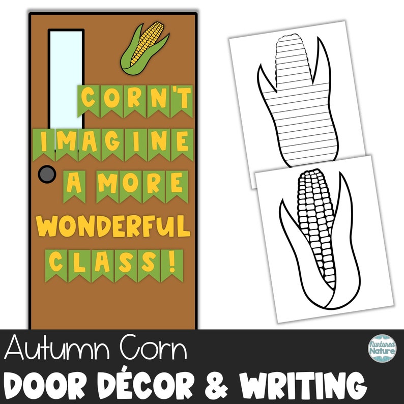 Fall Bundle Printable, Corn Print, Fall Classroom Decor, Bulletin Board ...