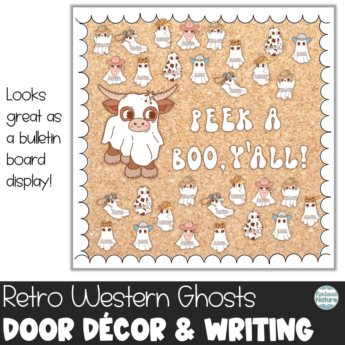 Western Halloween Decor, Retro Halloween Bulletin Board Kit, Western ...