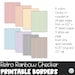 Printable Bulletin Board Border, Retro Classroom Decor Bundle, Rainbow ...