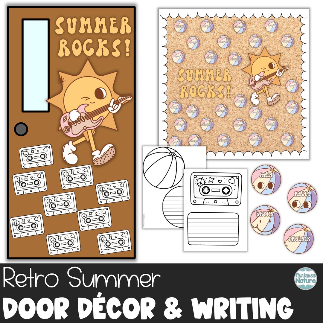 Summer Classroom Door Decor, End of the Year Bulletin Board Kit ...