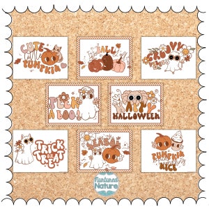 Halloween Bulletin Board Kit, Fall Classroom Decor, Retro Halloween ...