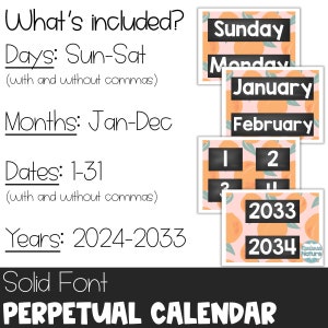 Peach Classroom Decor Bundle, Farmhouse Decor, 2025 Flip Calendar ...